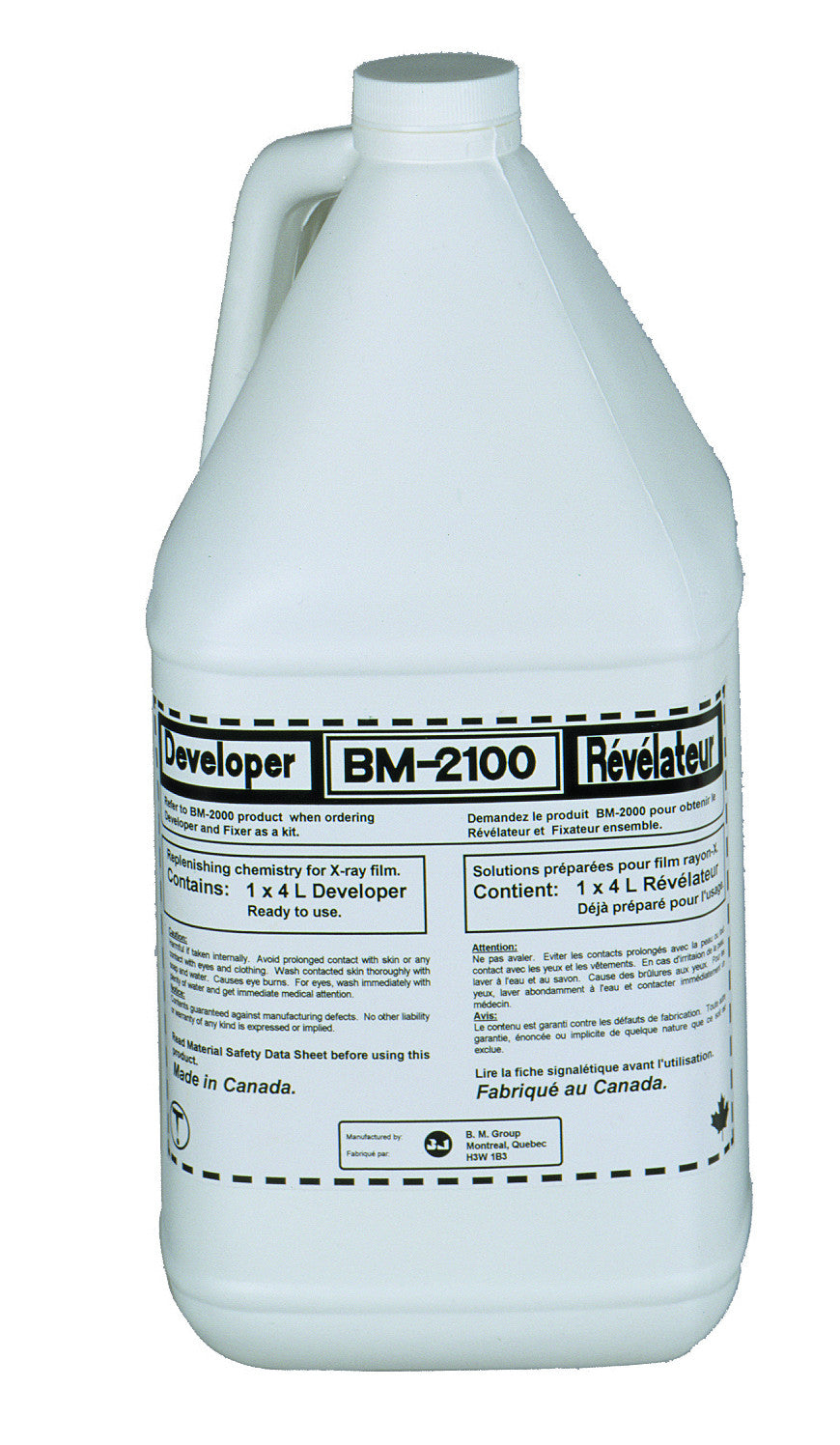 BM 2100 Developer Only..1 Bottle 4L - BM Group - Gift Card - $5 – Canadian Dental Supplies