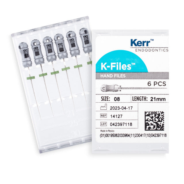 K-Files Sizes 06-45 6/Bx (21mm, 25mm or 30mm) KERR – Canadian Dental ...