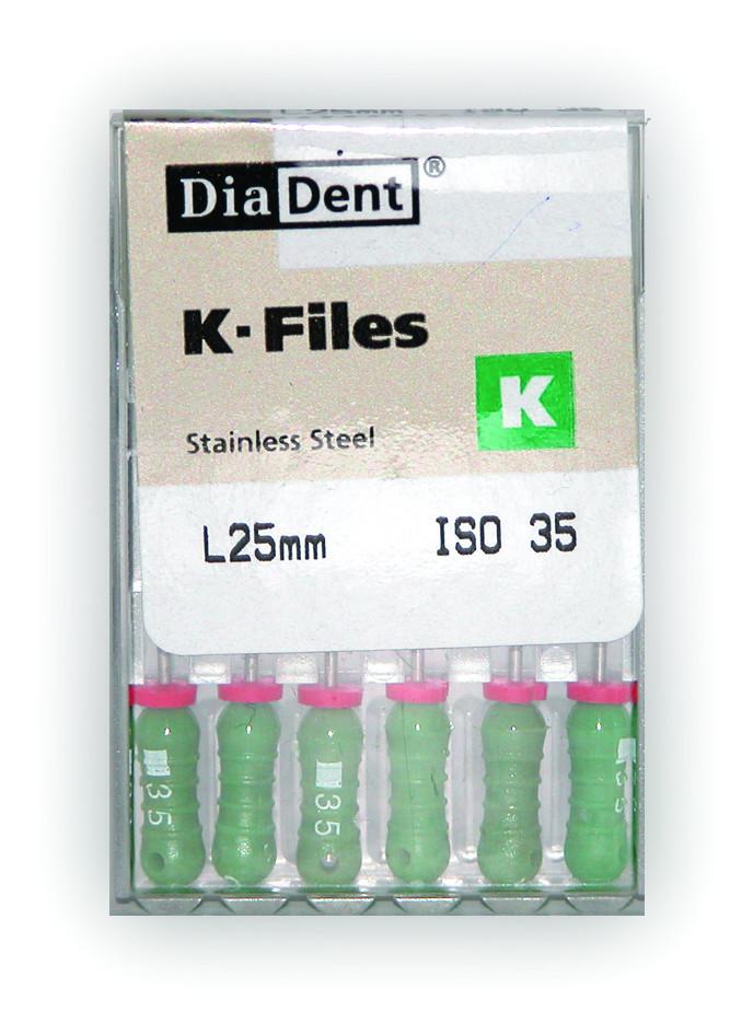 K-File Stainless Steel 6 files/box - Diadent – Canadian Dental Supplies