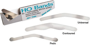 HO Bands Tofflemire Matrix Band 1 Thin 0.001 in 100/Pk Microbrush Corp ...