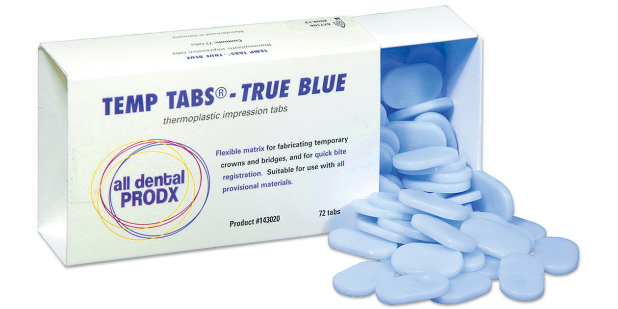 Temp Tabs True Blue Matrix Wafers 72/Pk - All Dental Prodx Inc (143020 ...